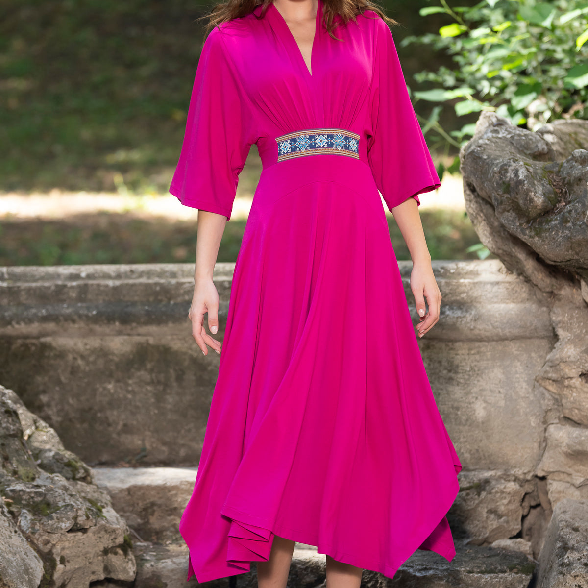 Rochia roz fucsia din jerseu – Iiana Sanziana