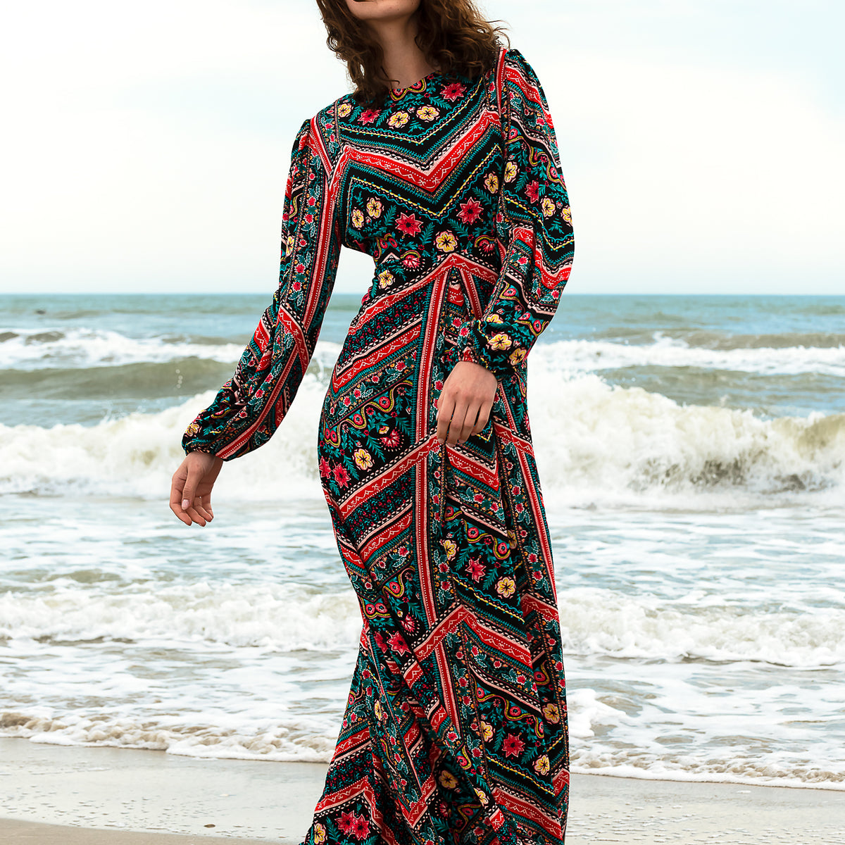 Rochie Lunga Zig Zag - IIANA® – Iiana Sanziana